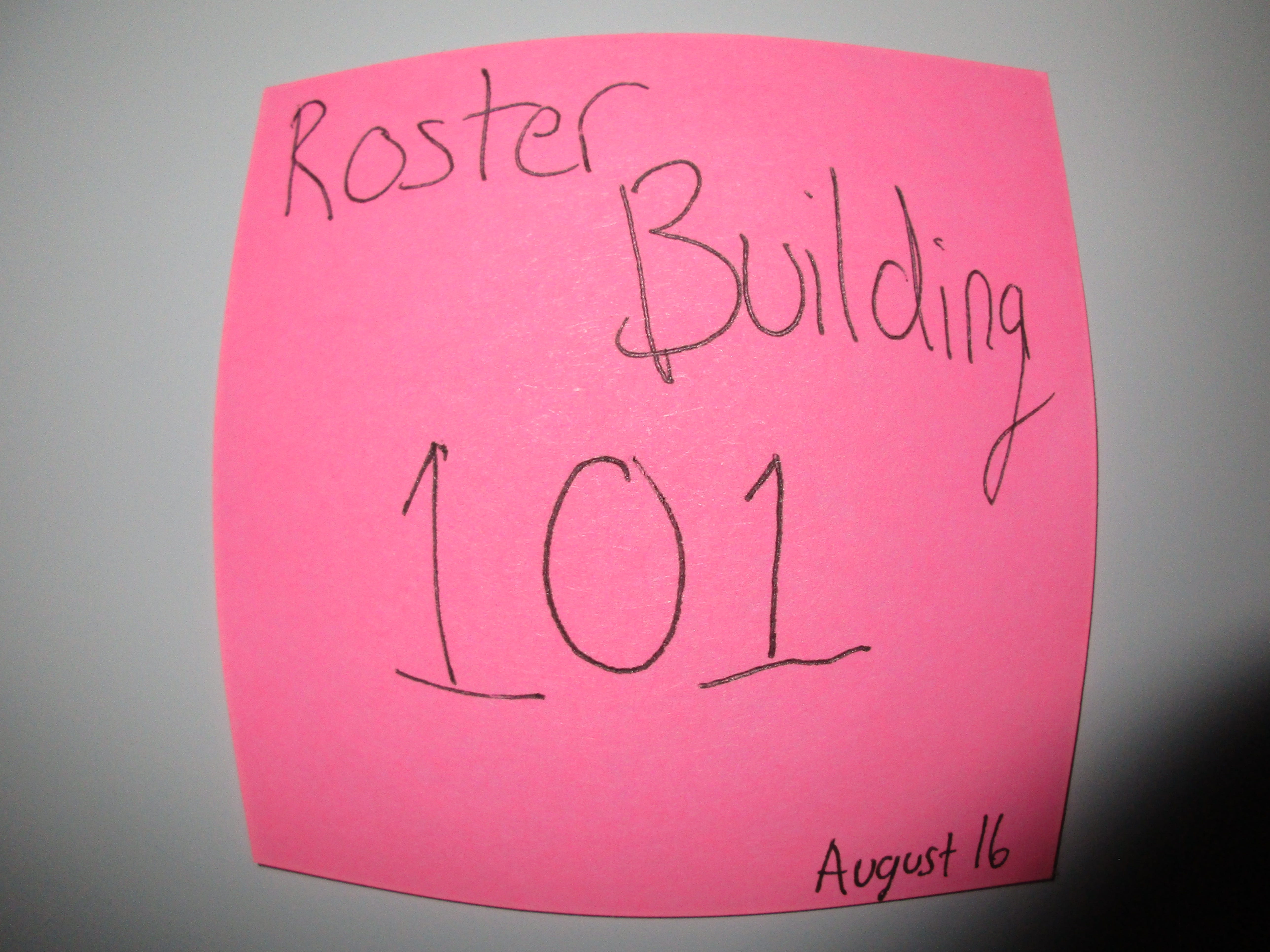 Roster Building 101 - by Oceanside Sports Media