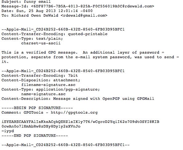 Why my email looks funny these days. - by Richard DeWald