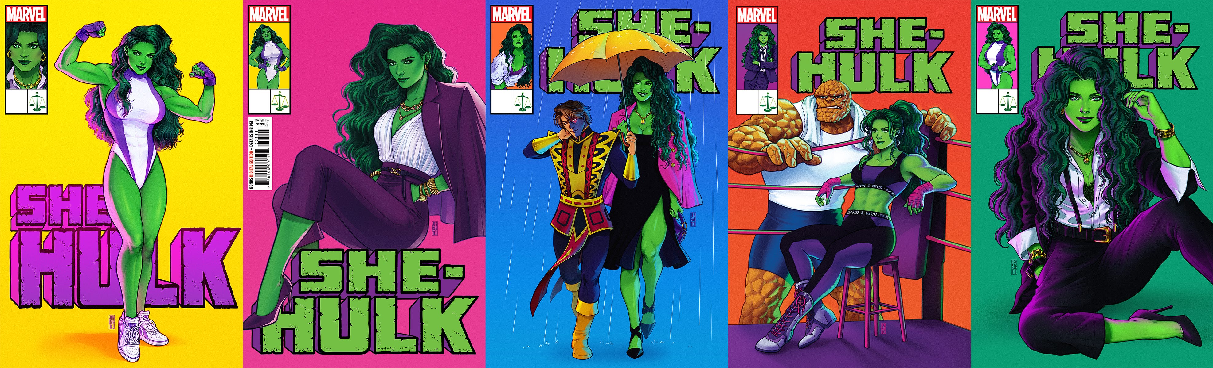 She-Hulk Covers 💚 - by Jen Bartel - JENBARTEL.CLUB 🌈