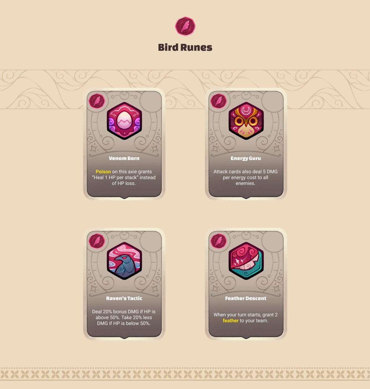 Bird Runes & Charms Leeked! - by Axie Infinity