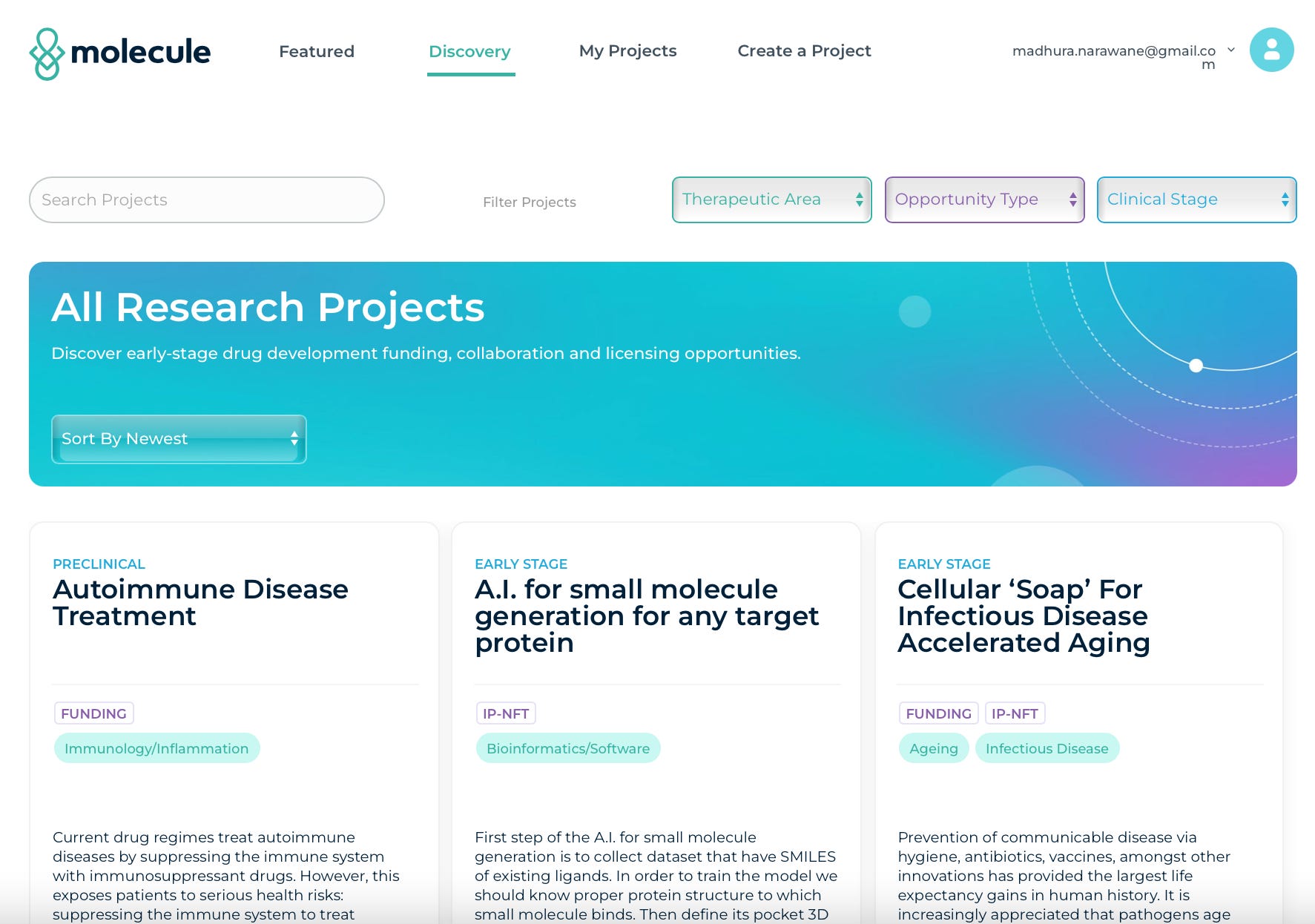 Democratizing therapeutic drug R&D with Molecule