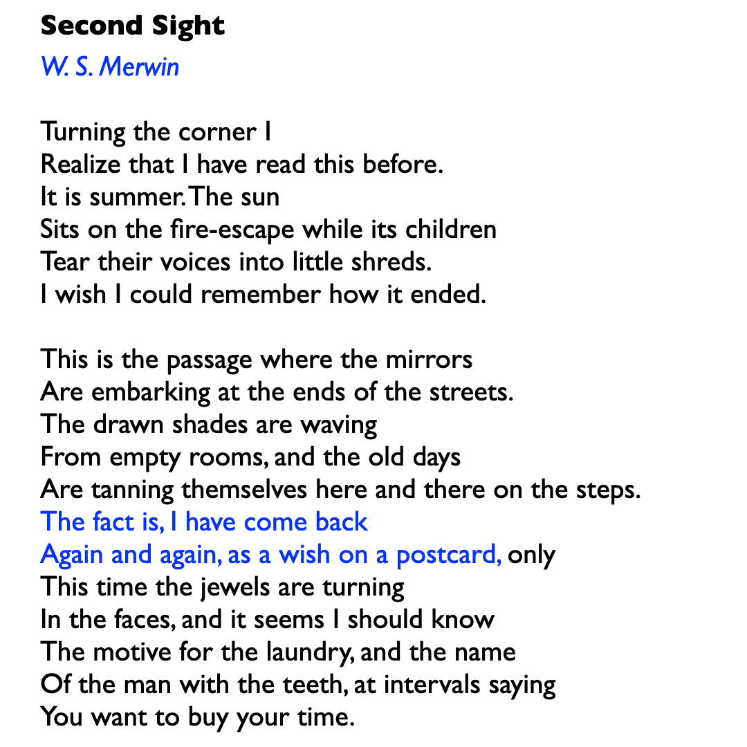 Thinking about lists, with Foucalt, Borges, Eco and W.S. Merwin