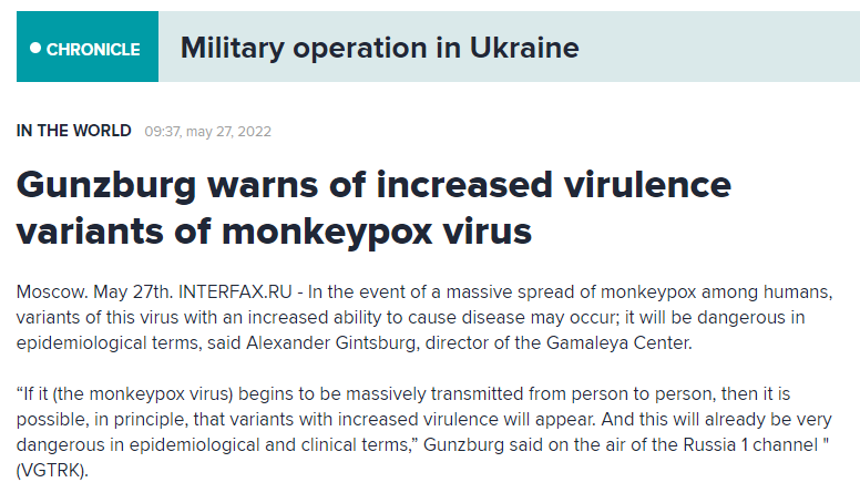 Russia creates genetic smallpox vaccine