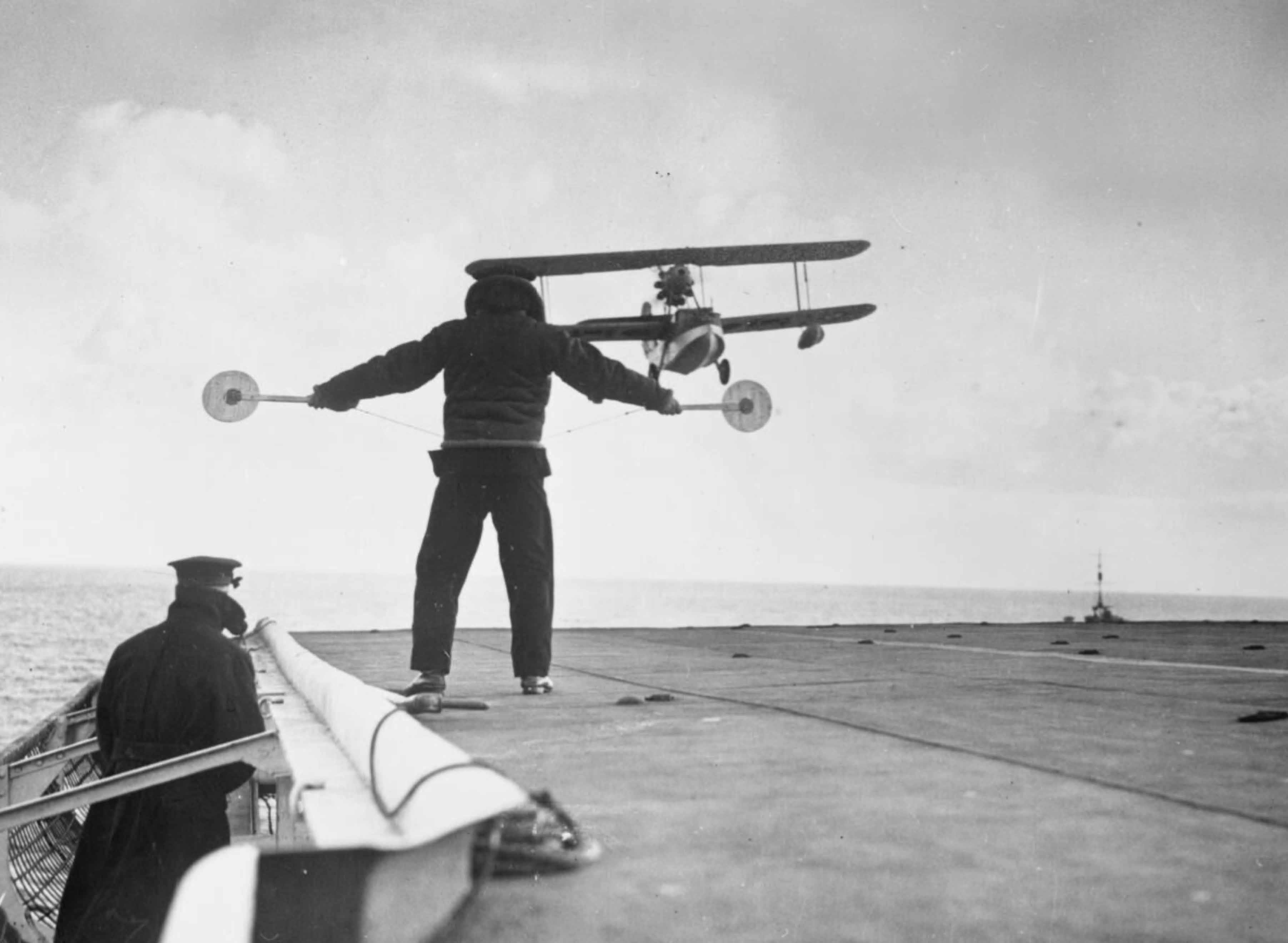 RAF Spitfire on an Aircraft carrier - by Martin Cherrett