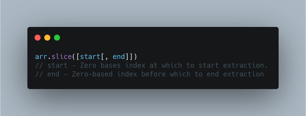 What is Slice method? What are its uses? - Dev Intro