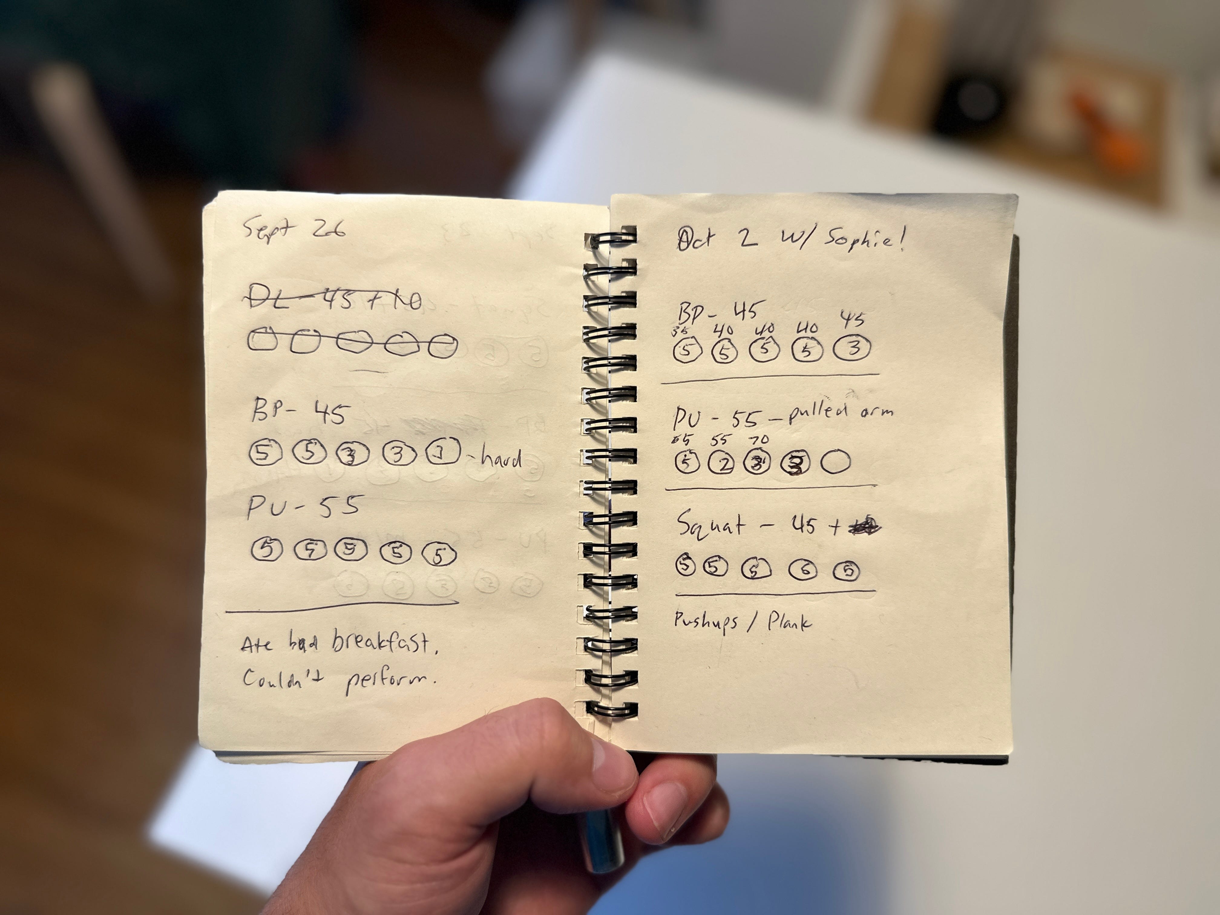A tour of my gym notebook - by Gary Colwell - Notebox