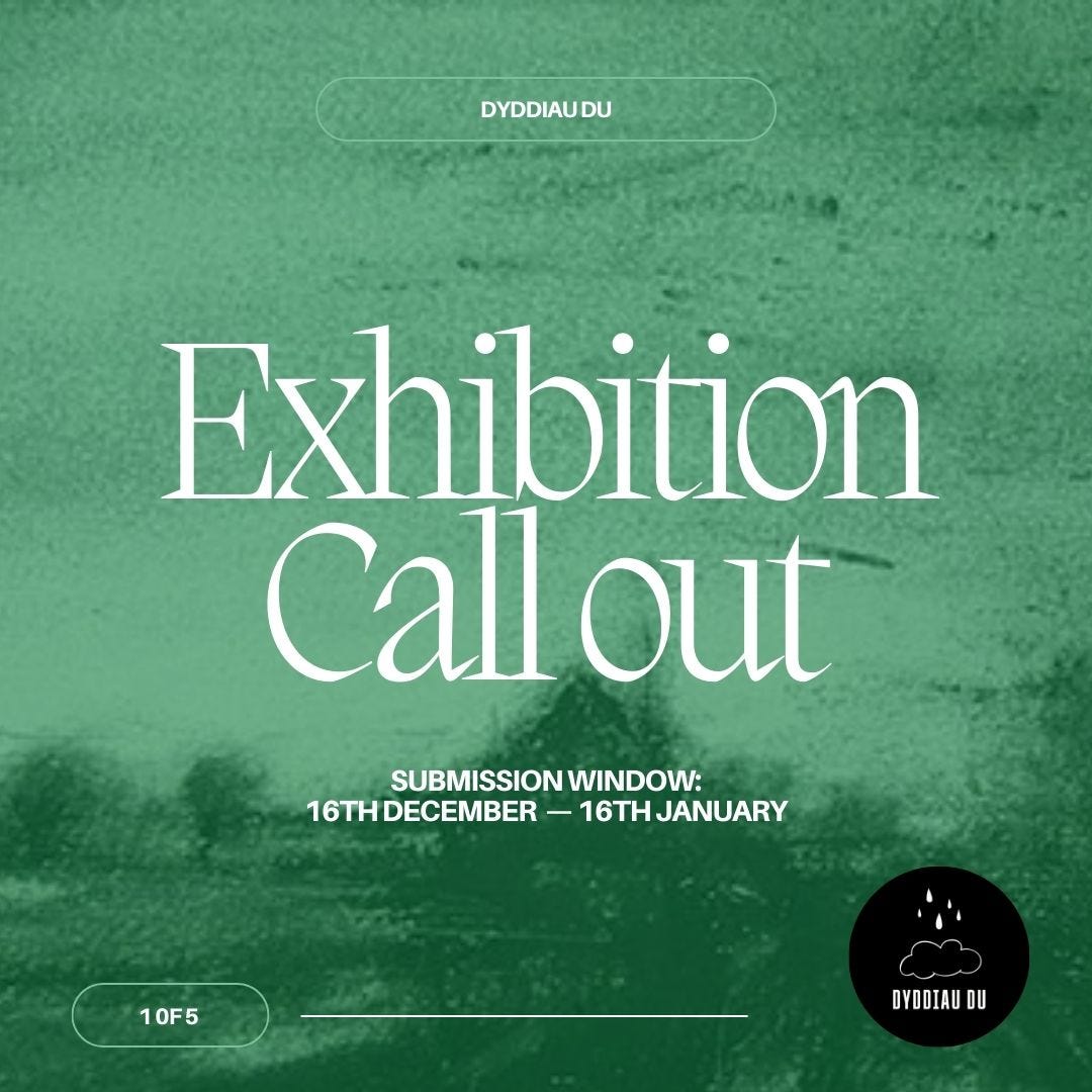 Y Gair #2.5 — Exhibition Call out! - Dyddiau Du