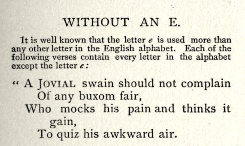 Lipogram? No Way? - by Scott Monty - Timeless & Timely