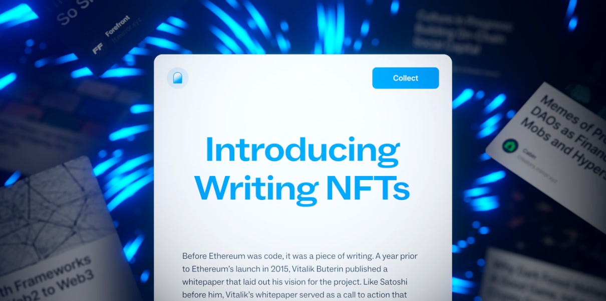 Writing NFTs ️ - by William M. Peaster