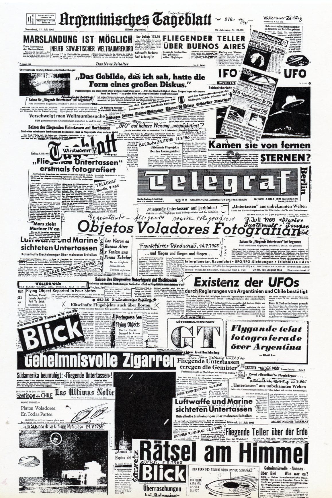 UFOs Making Headlines - by George Eberhart