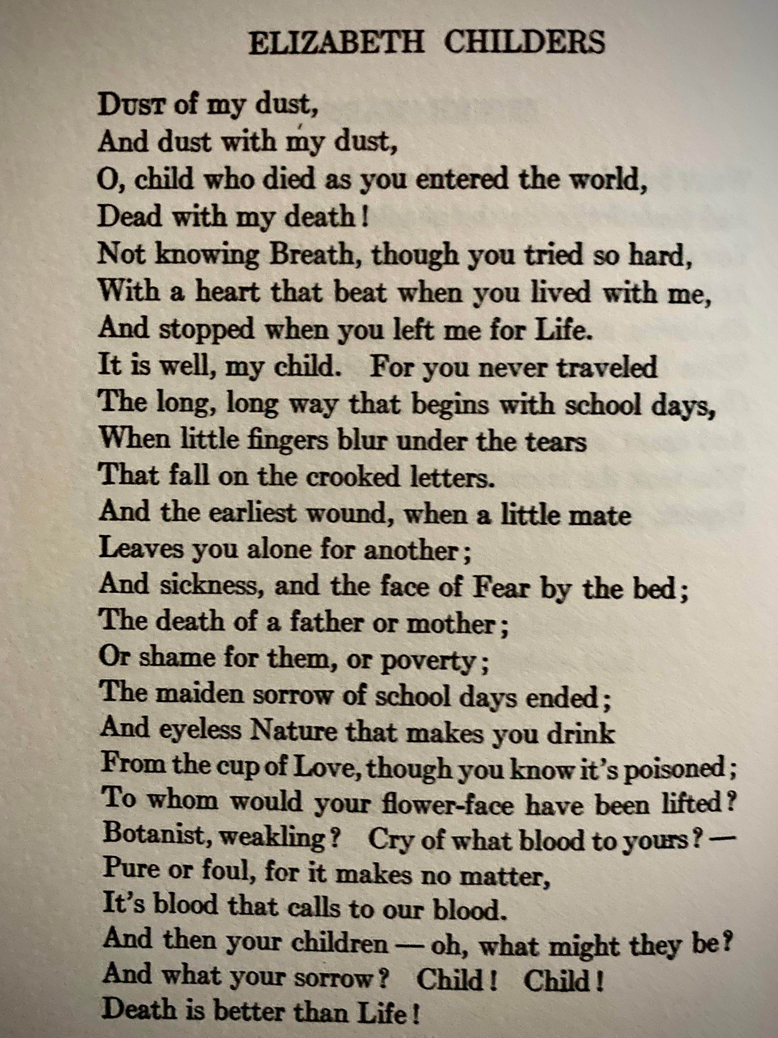 Elizabeth Childers (spoon river demo) - by Richard Buckner