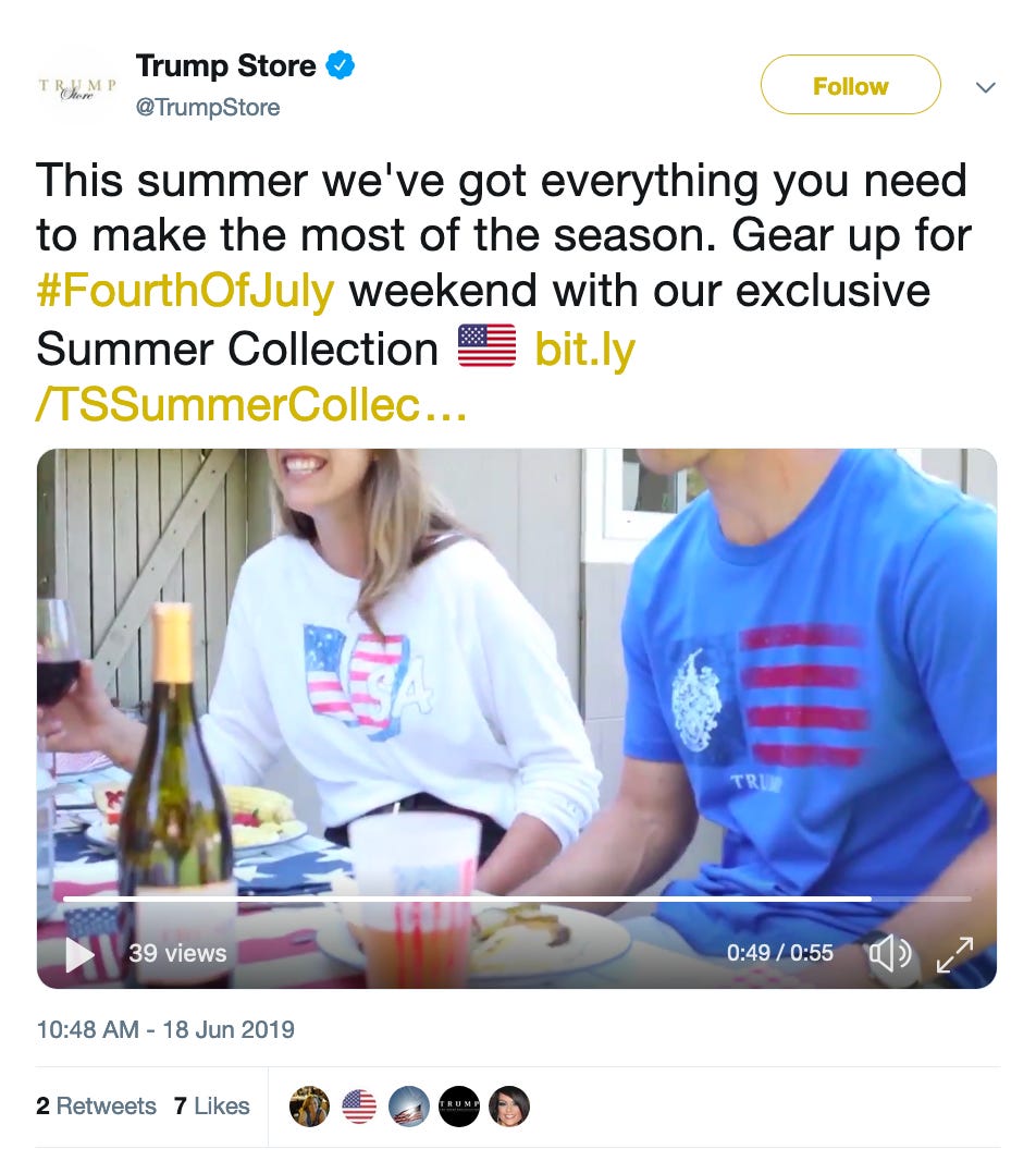 Trump Store debuts American flag swag - by Zach Everson