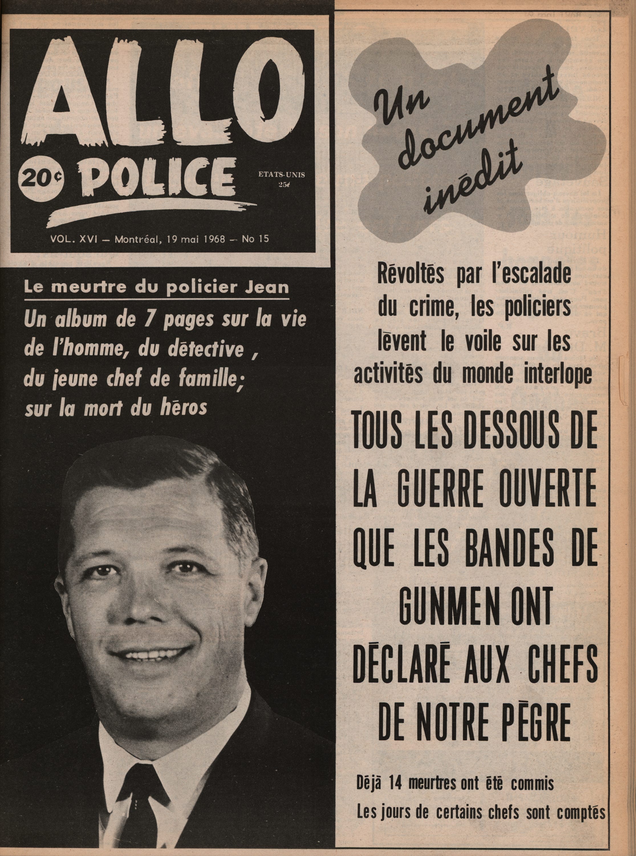 Le meurtre du policier Jean | Allo Police | mai 1968