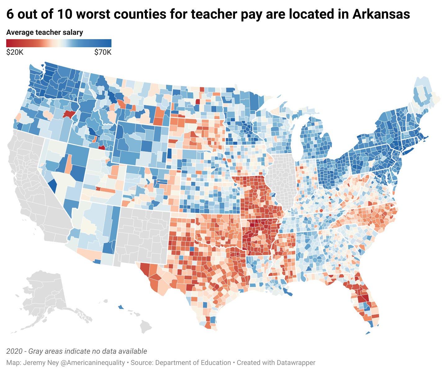 Teacher Pay and Inequality - by Jeremy Ney