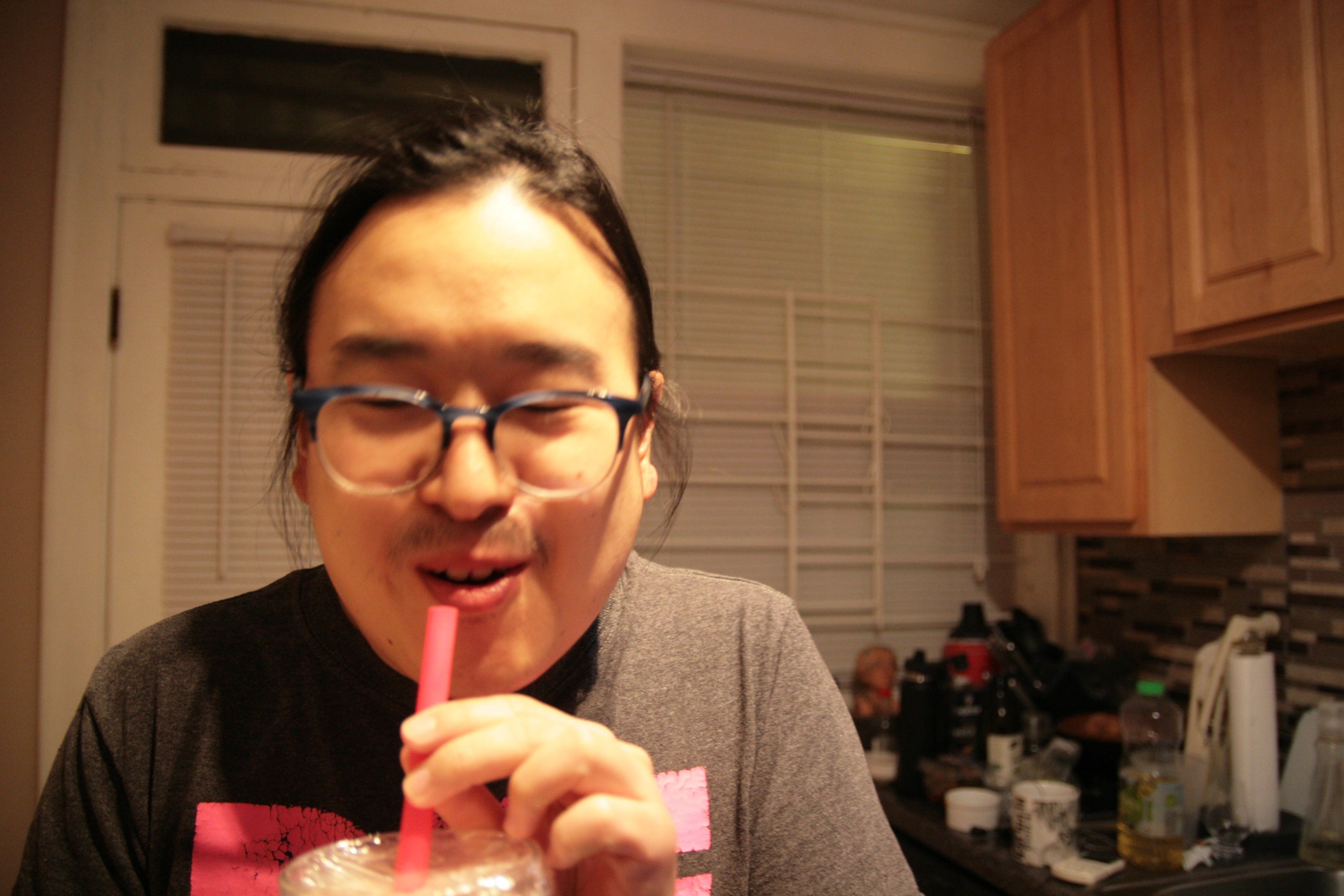 Salmon roe boba tea - by Dennis Lee - Food is Stupid