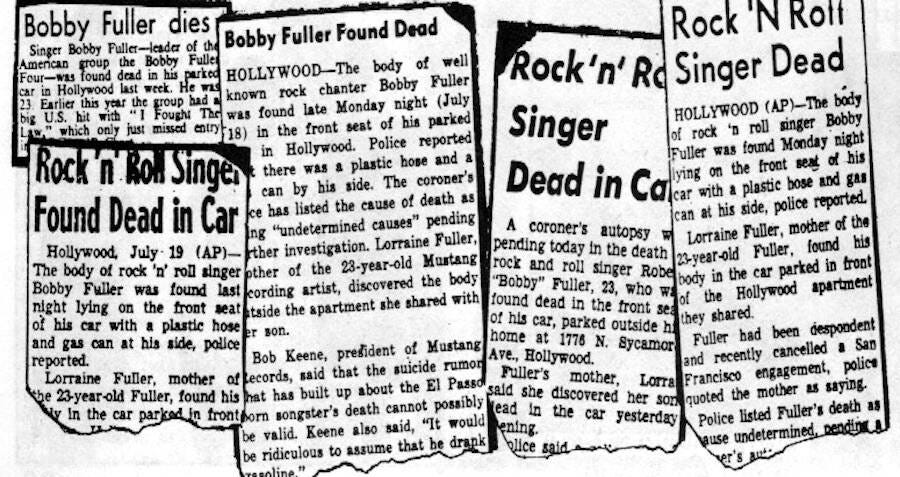 Mysterious death of Bobby Fuller - by michaelcorcoran