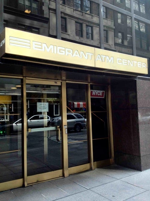 The Emigrant ATM Center, a throwback to the days when automated teller ...