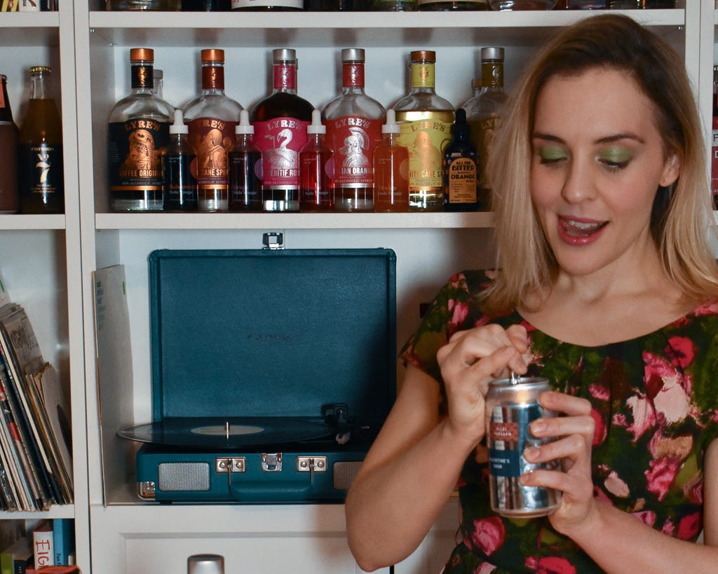 Bleeding Heart Shandy (a non-alcoholic blood orange shandy)