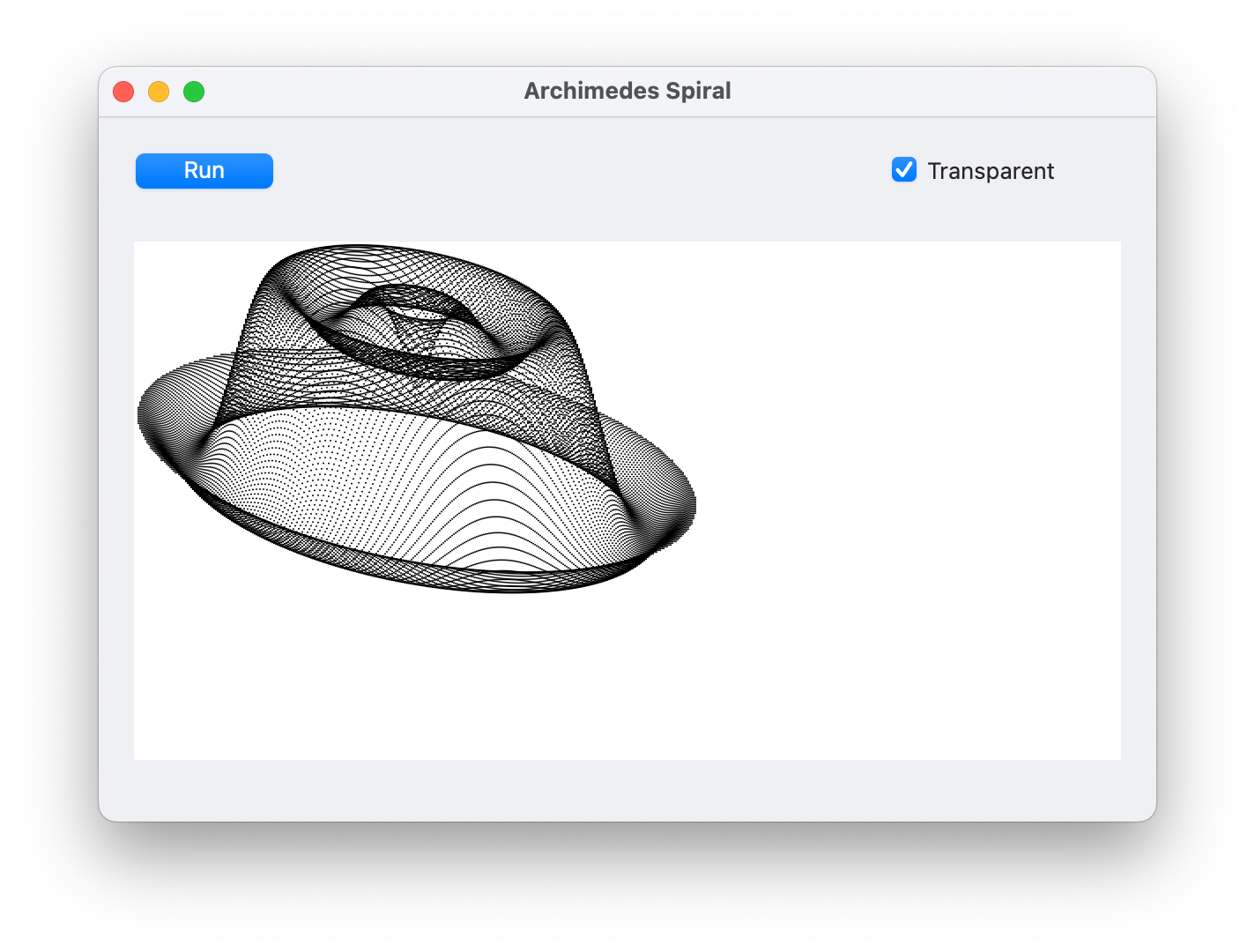 Archimedes Spiral in BASIC - by Paul Lefebvre