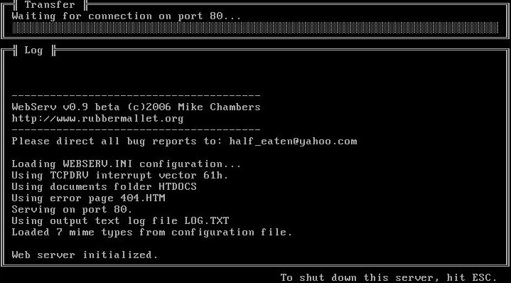 How to: Run a DOS-based Web Server (seriously)