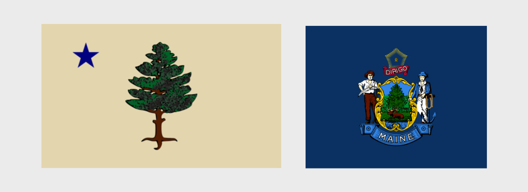 What eight state flags look like then vs. now