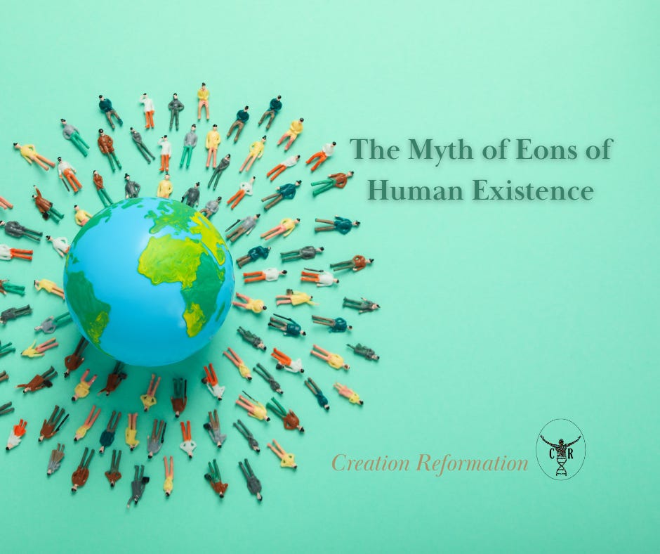 The Myth of Eons of Human Existence