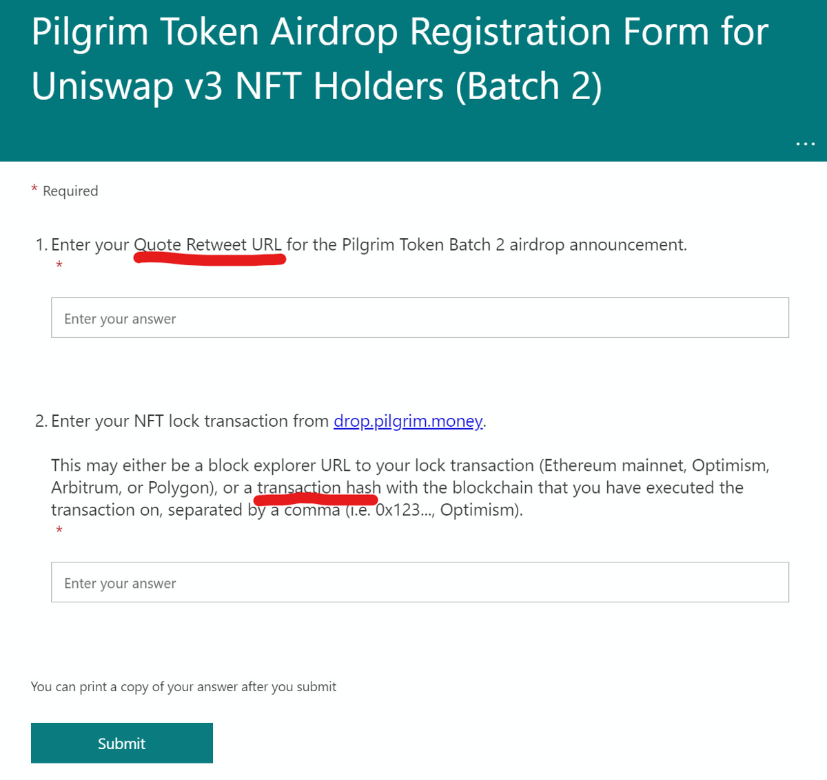 Airdrop Guide - Pilgrim Protocol Batch 2