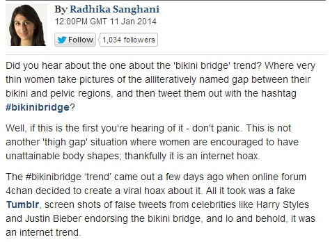 Thoughts On The Bikini Bridge Gap And What It Says About Young Men