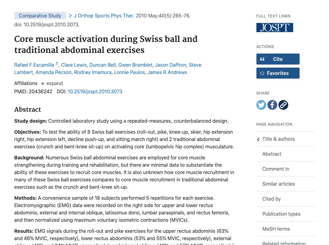 Core training: Which Swiss ball core exercise is most effective?