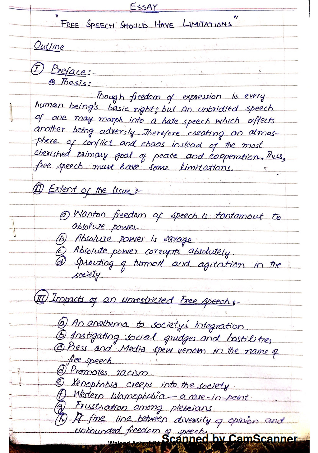 Essay: Free speech should have limitations