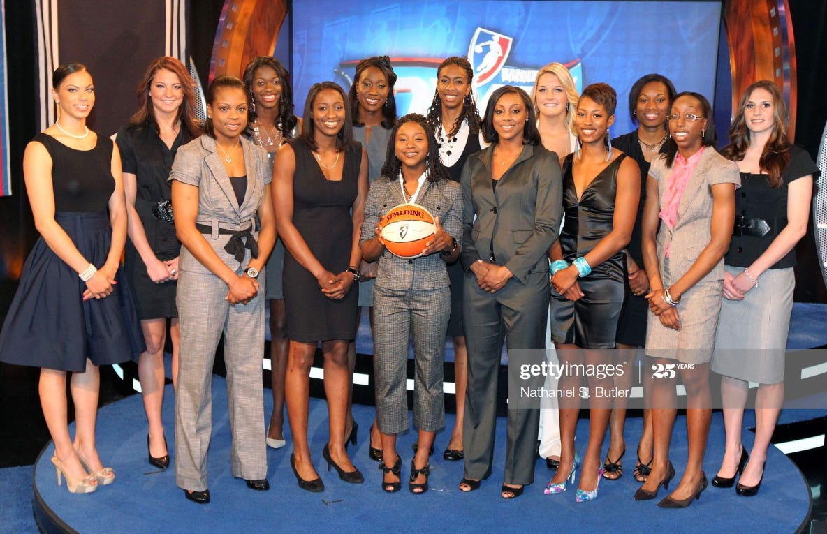 The evolution of WNBA fashion, as told through every draft's class photo