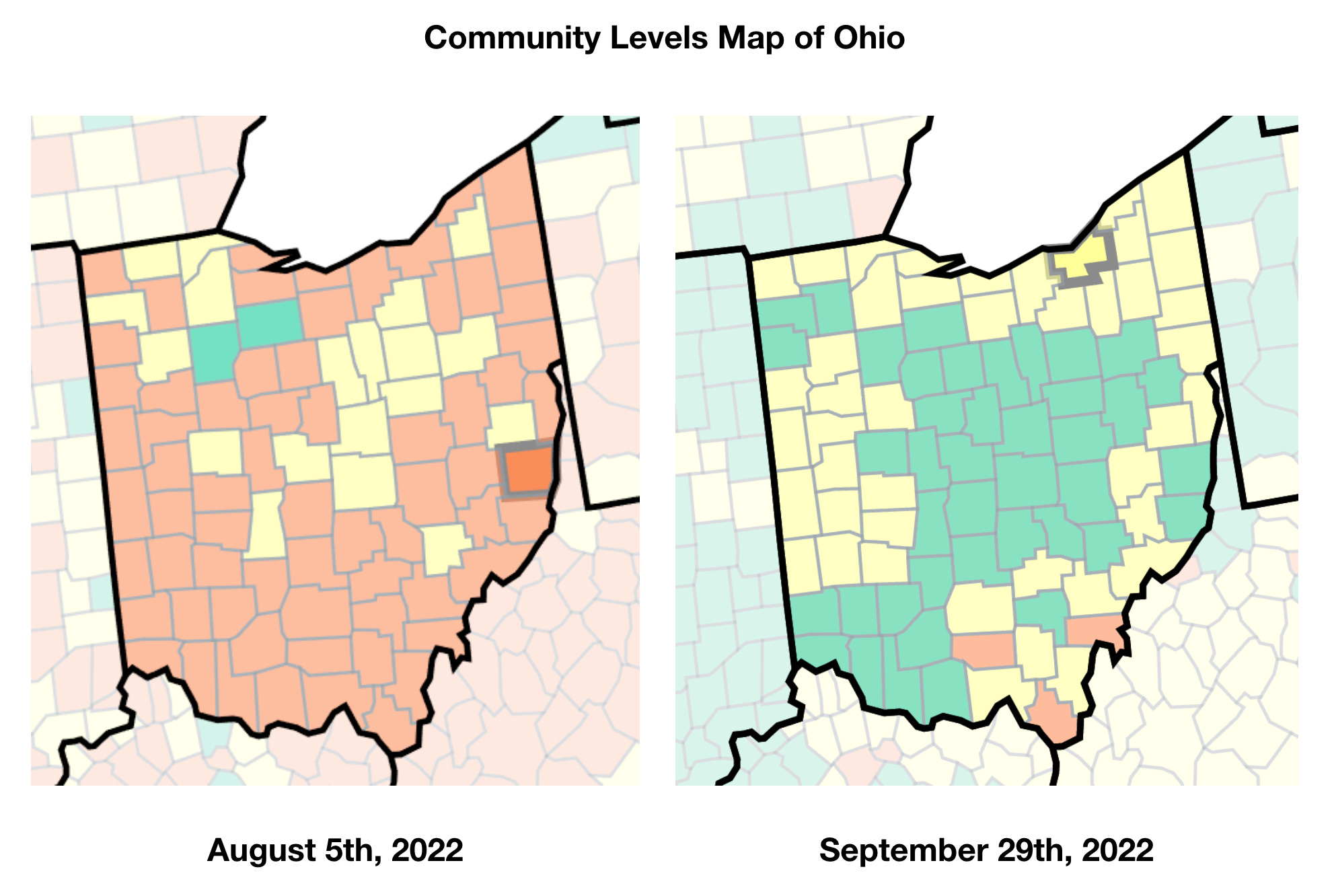 Community levels and Community transmission