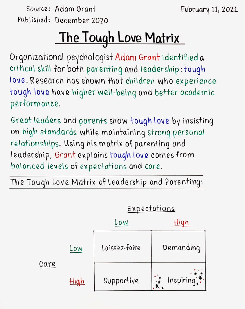 February 11: The Tough Love Matrix - by Danny Sheridan