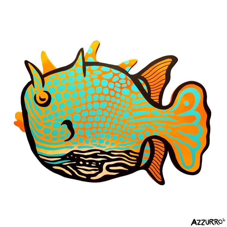 Snorkelling Brighton Beach - the artist AZZURRO