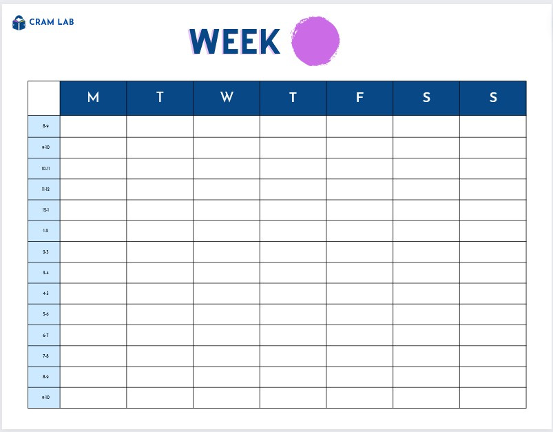 More free stuff: Exam Study Timetable Template