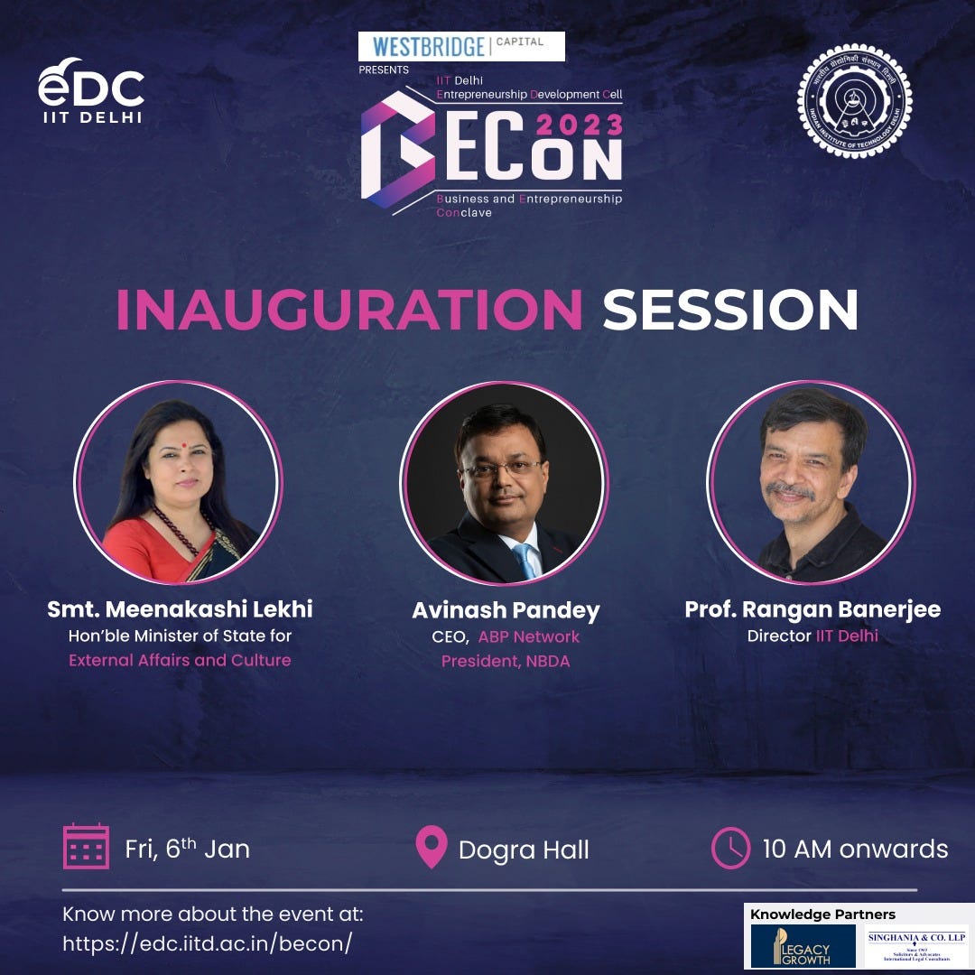 eDC Weekly! Ft. BECon'23 special! - by eDC IIT Delhi