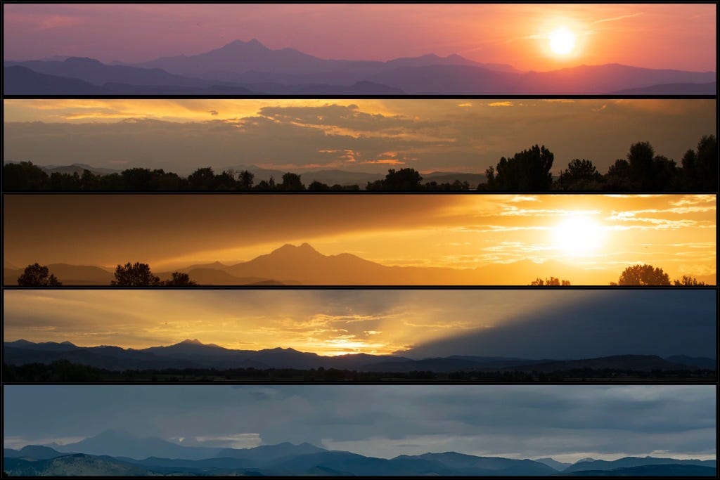 Five Sunsets - by Edward Goode - Imago Scriptura