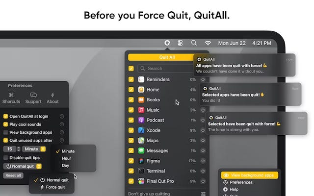 QuitAll, cierra todas las apps innecesarias - CompuTekni