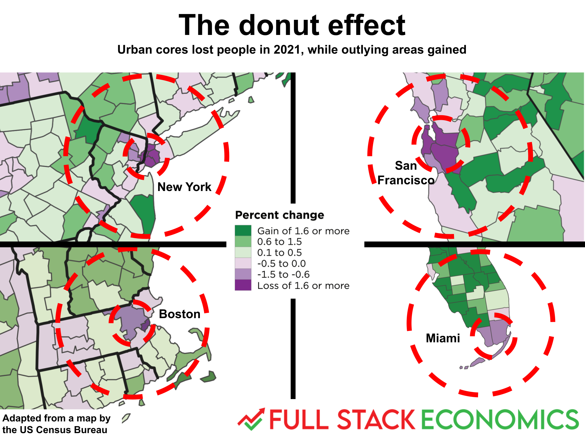 The donut effect: How the pandemic hollowed out America’s biggest cities