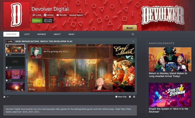 Publishers, and their 'hidden' Steam advantage?