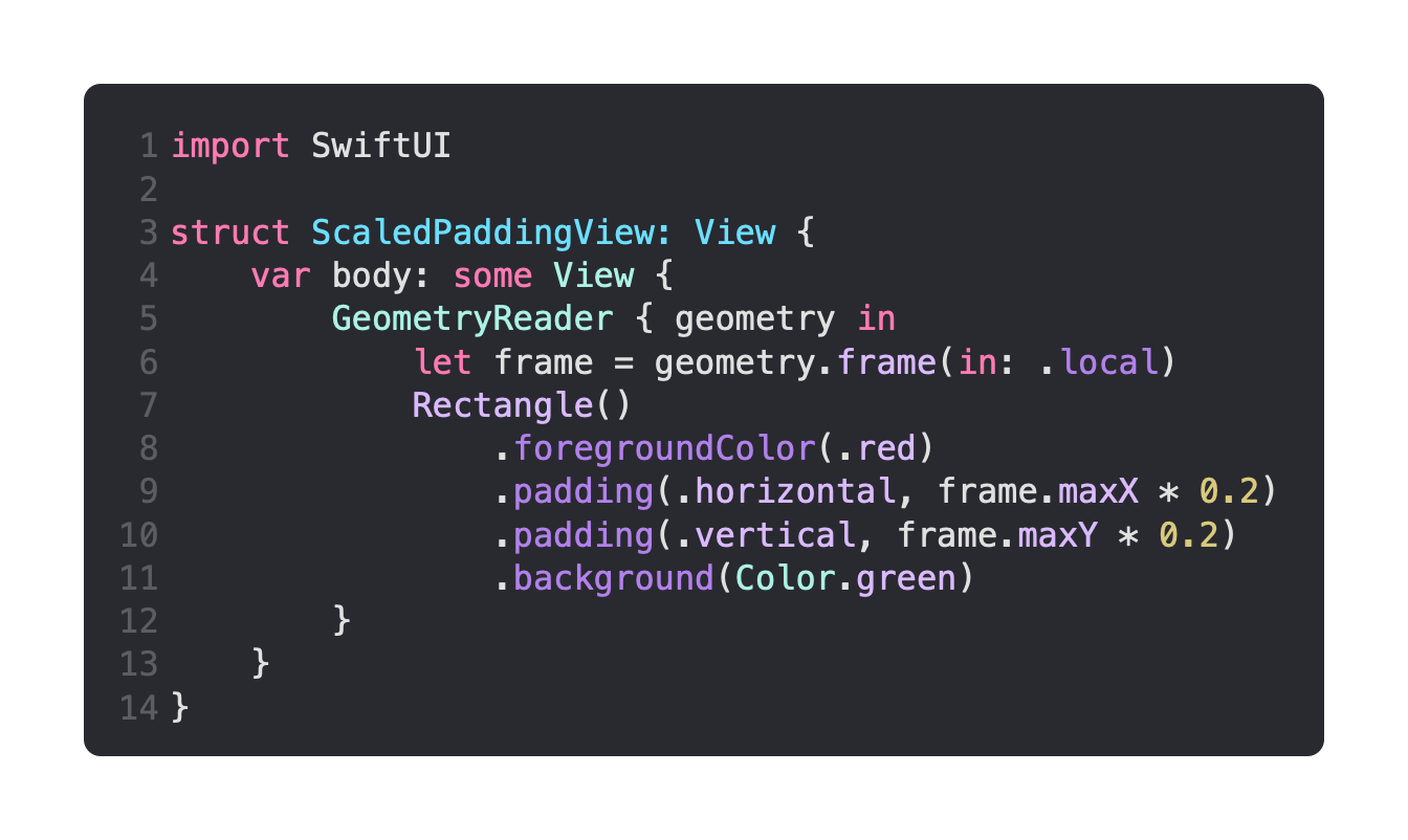 Proportional Padding That Scales With a SwiftUI View