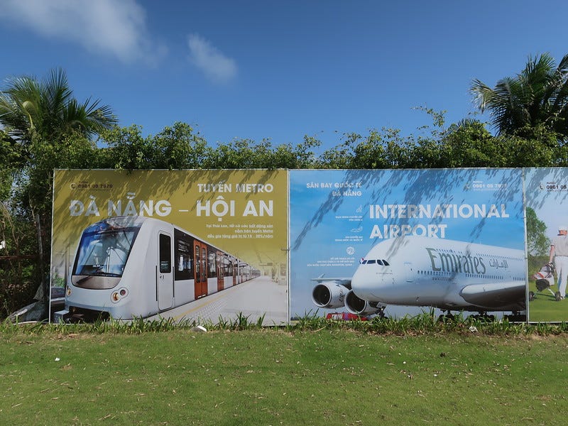 A proposed metro railway connecting Da Nang and Hoi An
