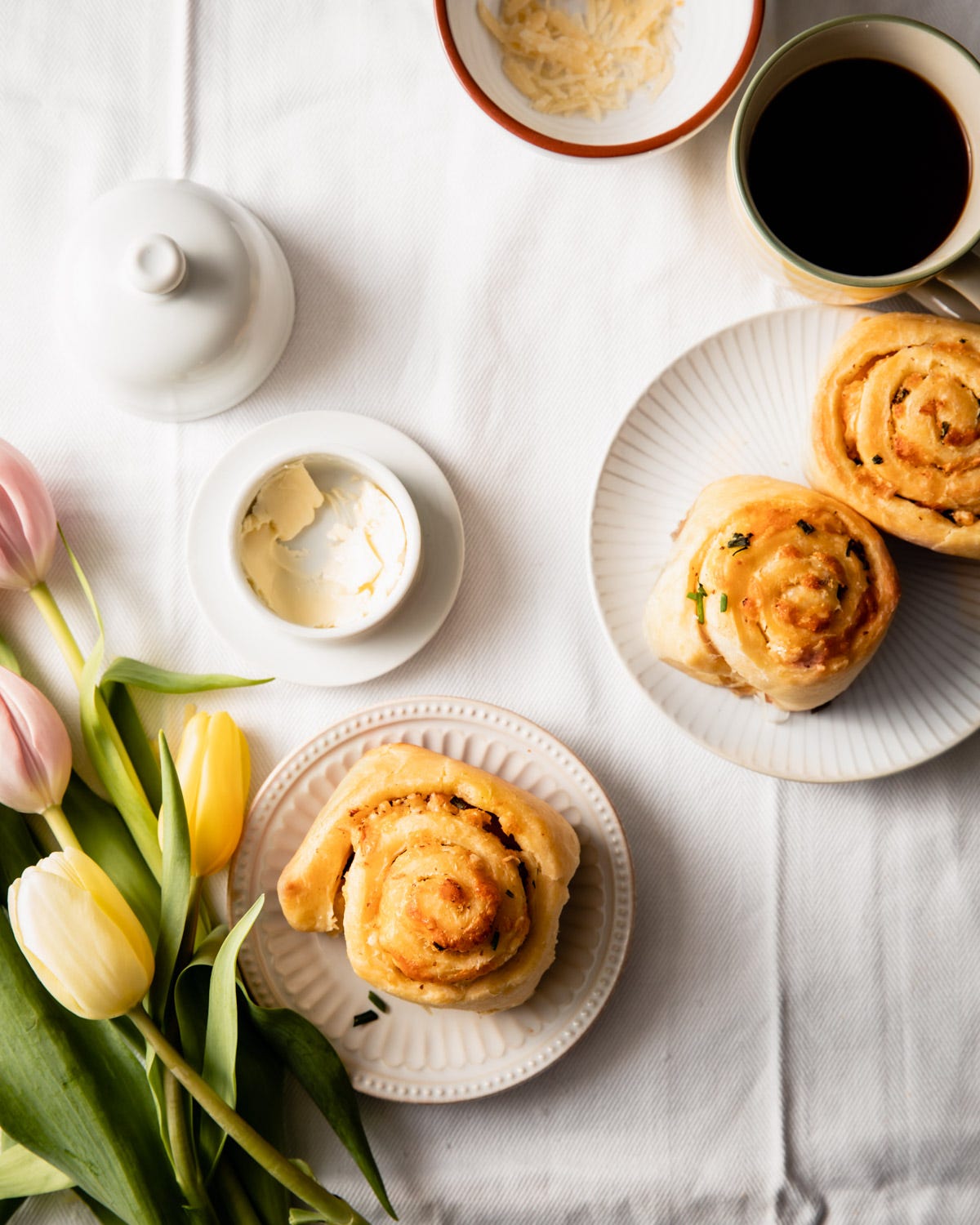 Chive and Cheddar Cheese Buns - by Tessa Huff