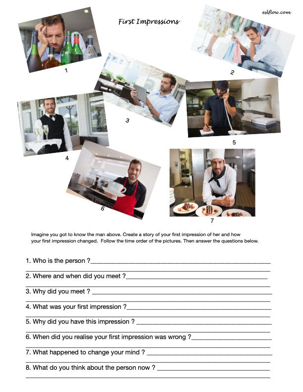 First Impressions + make/do brainstorm chart