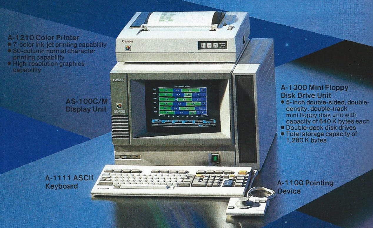 1982's Canon AS-100 Computer Workstation - by Bryan Lunduke