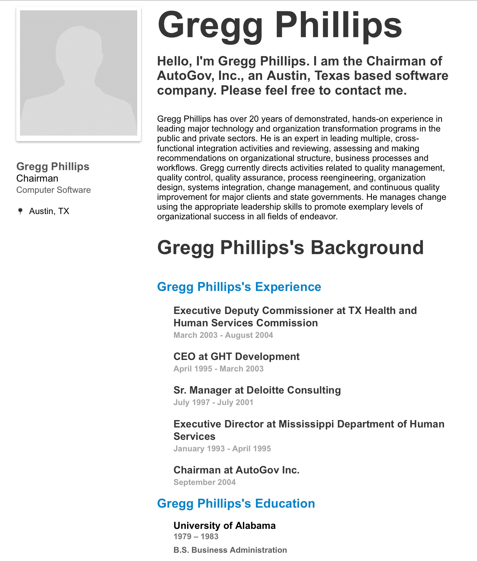 AutoGov, Inc. - by Major Kalhoun - Gregg & Catherine