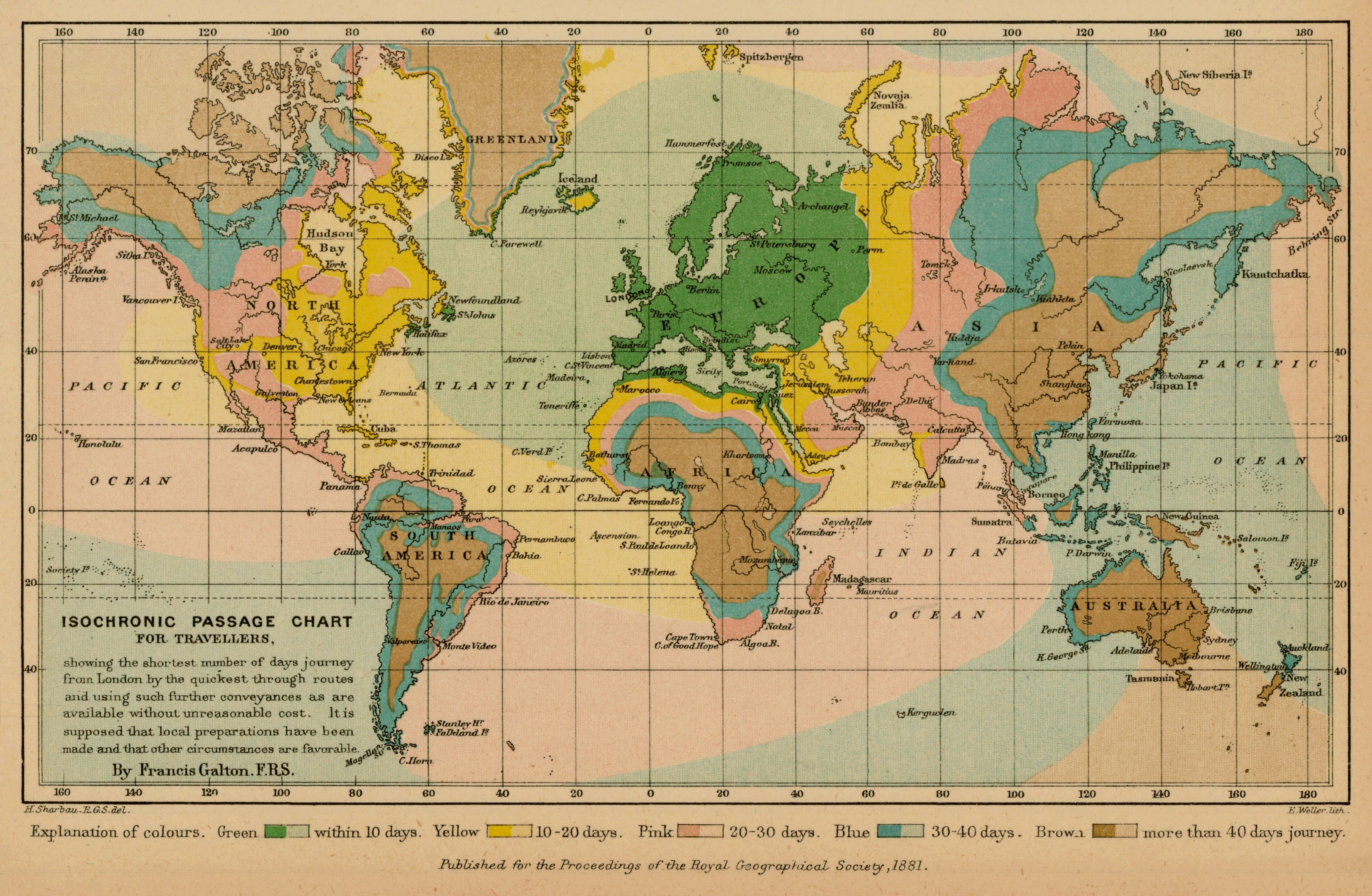 Isochronic Passage Chart for Travellers - by Peter Pappas