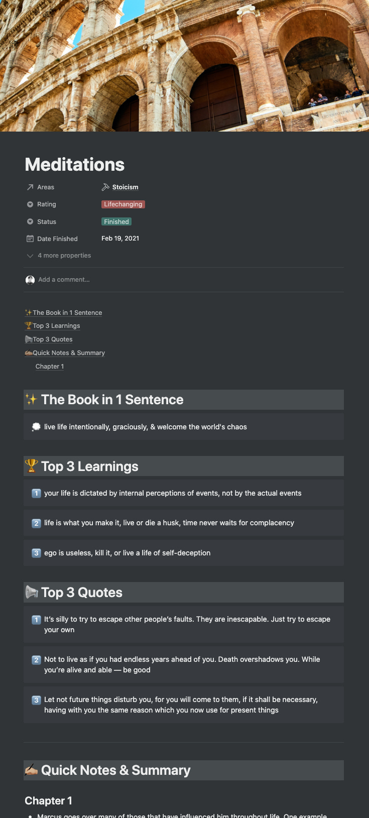 Free Notion Books Template - by Brendan Shih