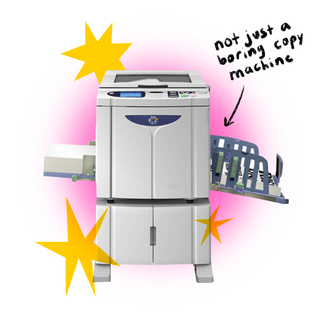 riso-printing! bts 🎨 - by Ramisha Sattar - Snail Mail 💌