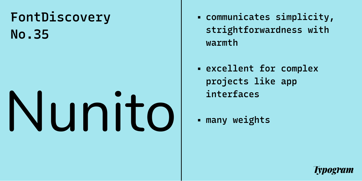 How to Use Nunito: A Simple Sans Serif with a Friendly Flare ...